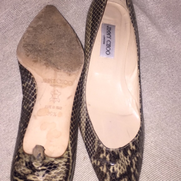 Jimmy Choo | Shoes | Jimmy Choo Snake Print Leather Romy Pointy Shoe ...